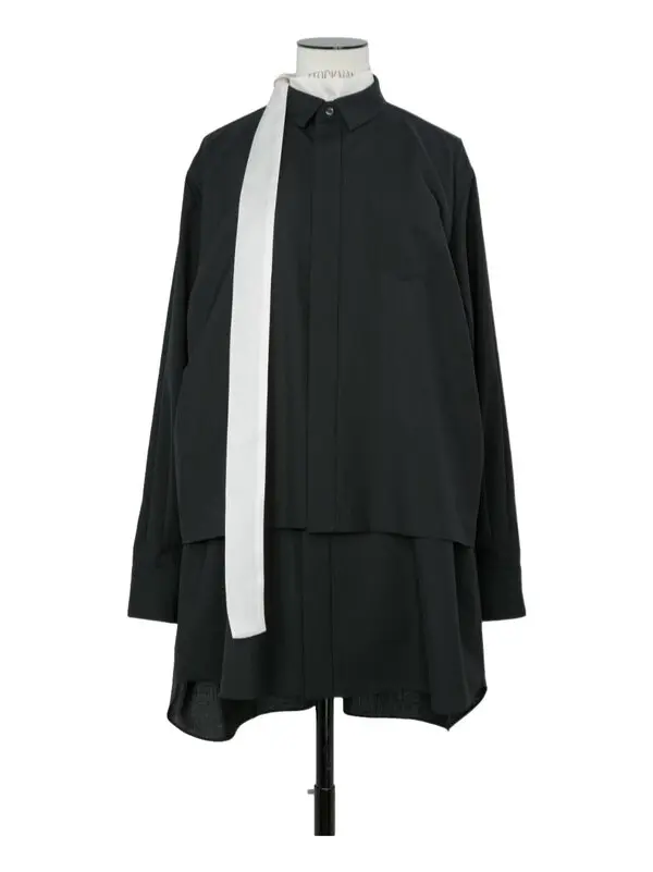 Sacai Suiting Shirt Dress - Black