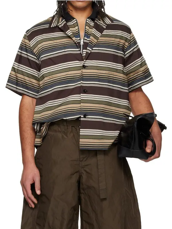 Sacai Striped Shirt - Black