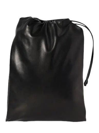 THE ROW Logo-embossed Drawstring Clutch Bag - Black