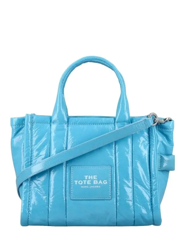Marc Jacobs The Crinkle Mini Leather Tote Bag By - Blue