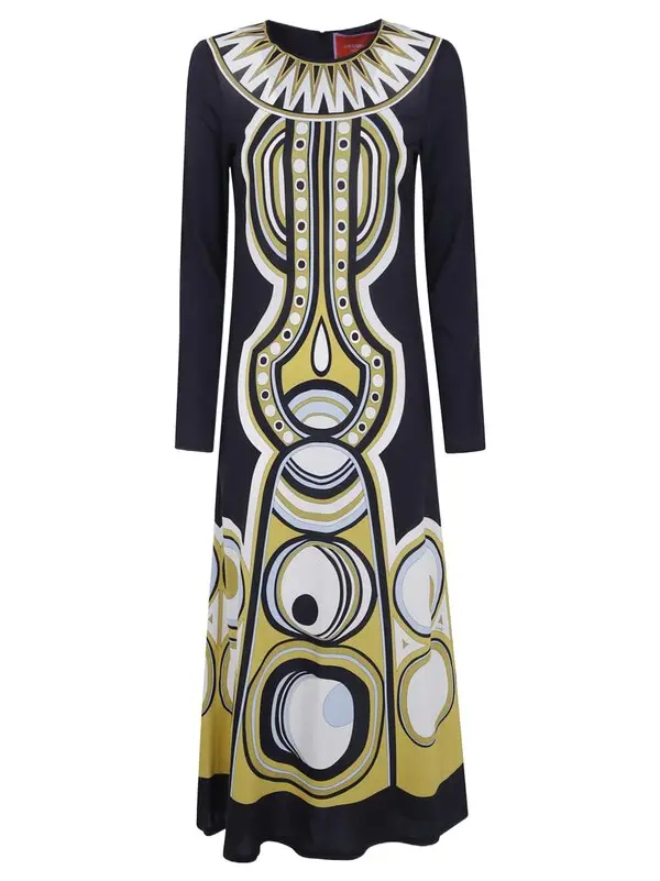 La DoubleJ Sanctuary Placee Printed Maxi Dress - Black