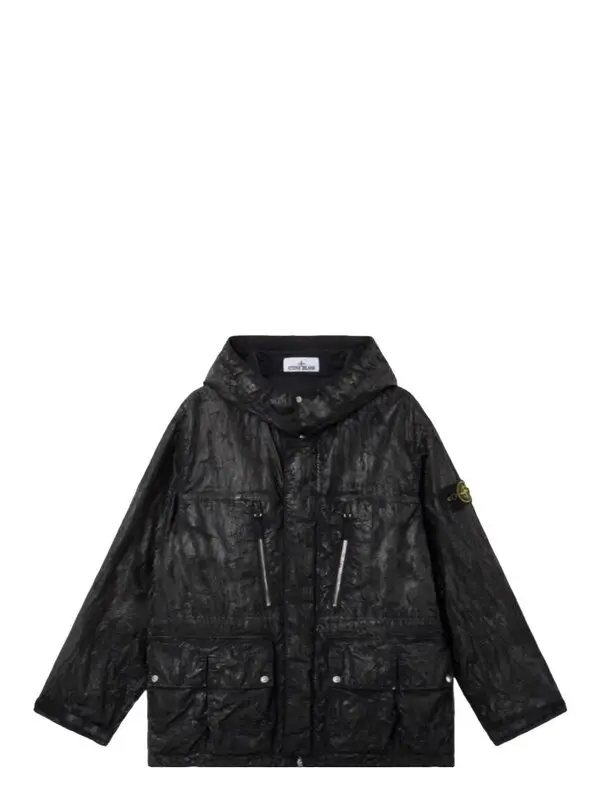 Stone Island Hooded Technical Jacket - Black