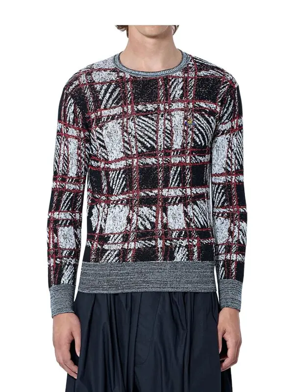 VIVIENNE WESTWOOD Long-sleeved Crewneck Sweater - Black