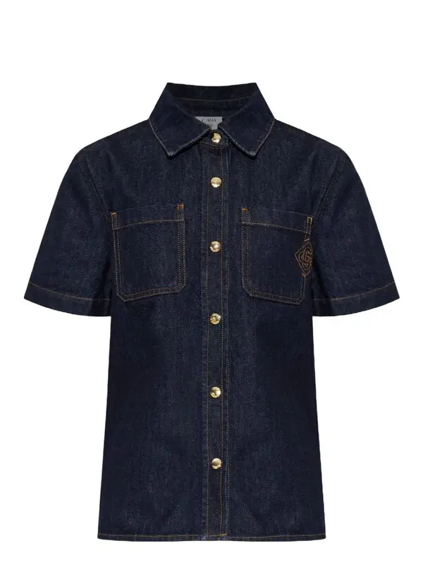 Casablanca Short-sleeved Denim Shirt - Black
