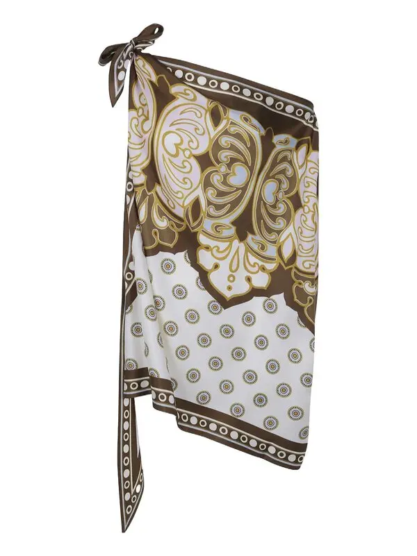 La DoubleJ Foulard Cocoon Placée-print Top - Multicolor
