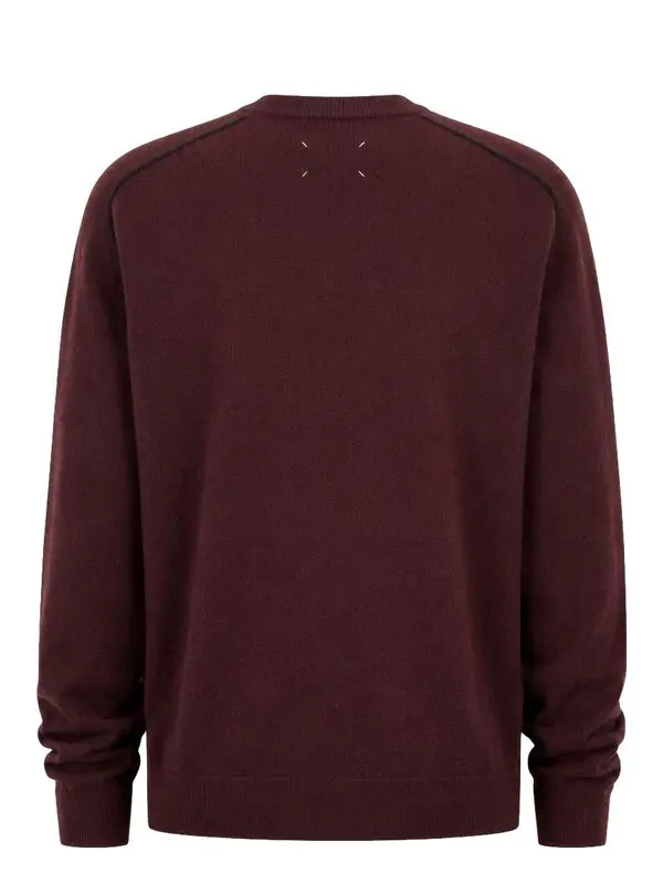 MAISON MARGIELA Contrast Stitch Crewneck Sweater - Black