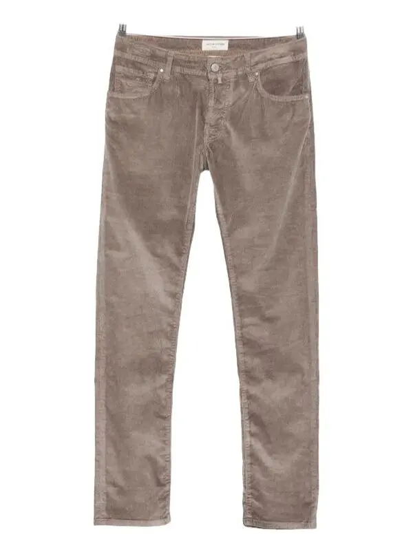 Jacob Cohen Straight Leg Corduroy Trousers - Gray