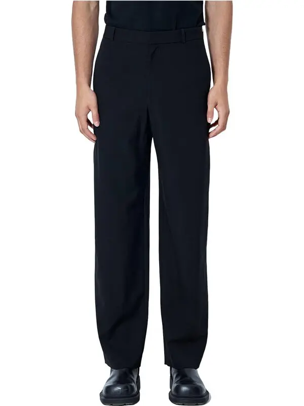 THE ROW Classic Cut Trousers With Belt Loops - Black