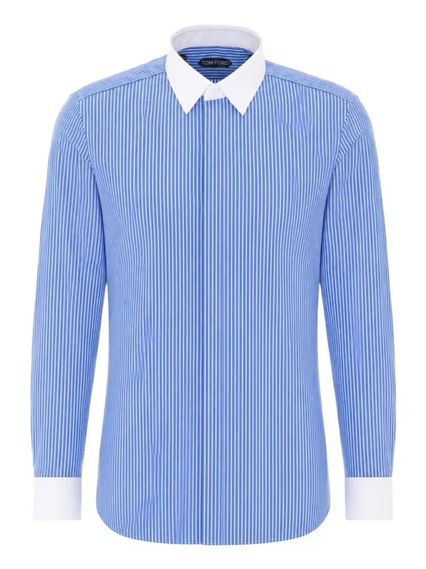 TOM FORD Long-sleeved Shirt - Blue