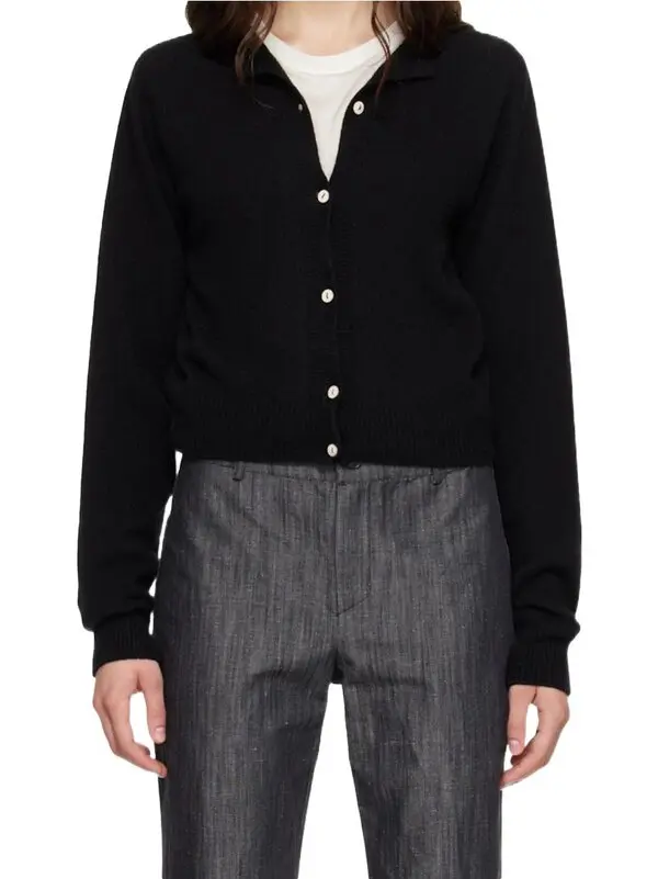 BASERANGE Long-sleeved Cardigan - Black
