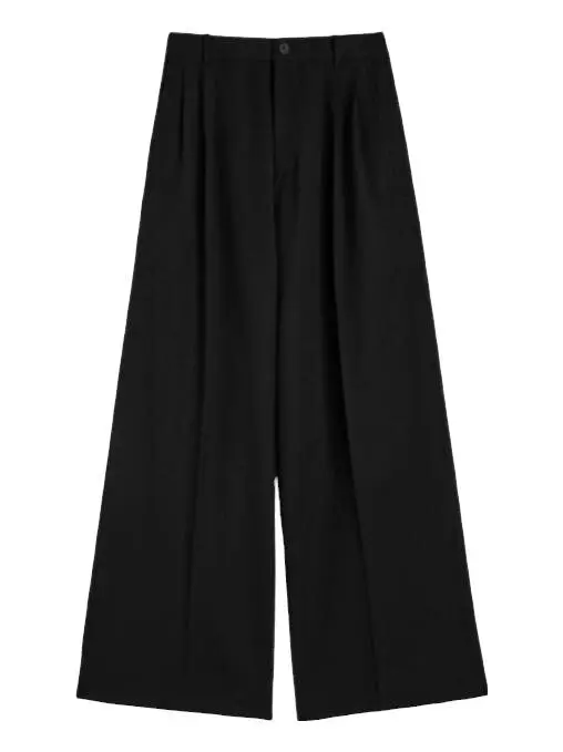 JIL SANDER Wool Gabardine Trousers - Black