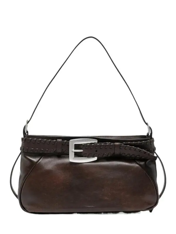 Staud Buckle Detail Shoulder Bag - Black