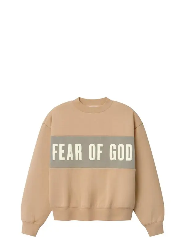 Fear Of God Paneled Crewneck Sweatshirt - Ginger