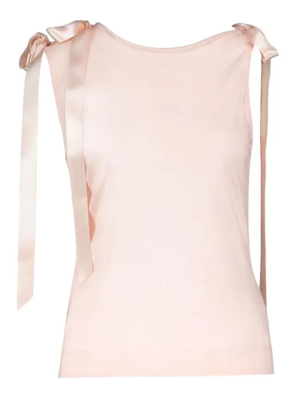 Simone Rocha Bow Ribbon Tank Top - Pink