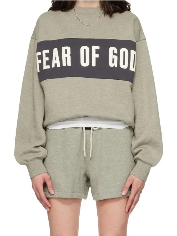 Fear Of God Long Sleeve Sweatshirt With Logo Embellishment - Grey