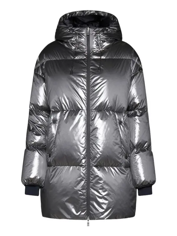 Herno High-shine Puffer Coat - Gray