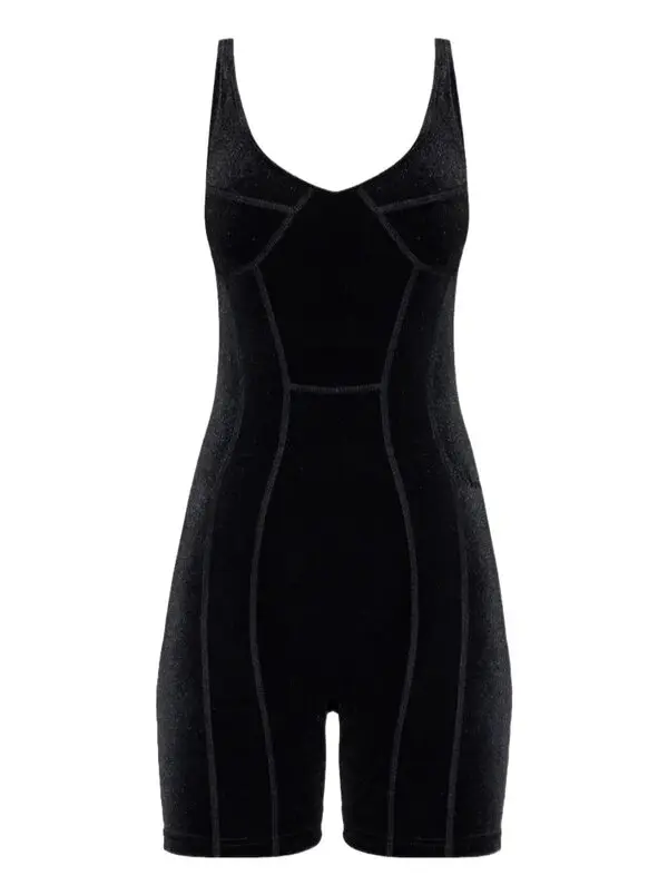 Vetements Stretch Velvet Bodysuit - Black