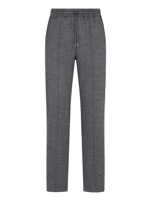 TOM FORD Cotton-wool-silk-cashmere Drawstring Trousers - Grey
