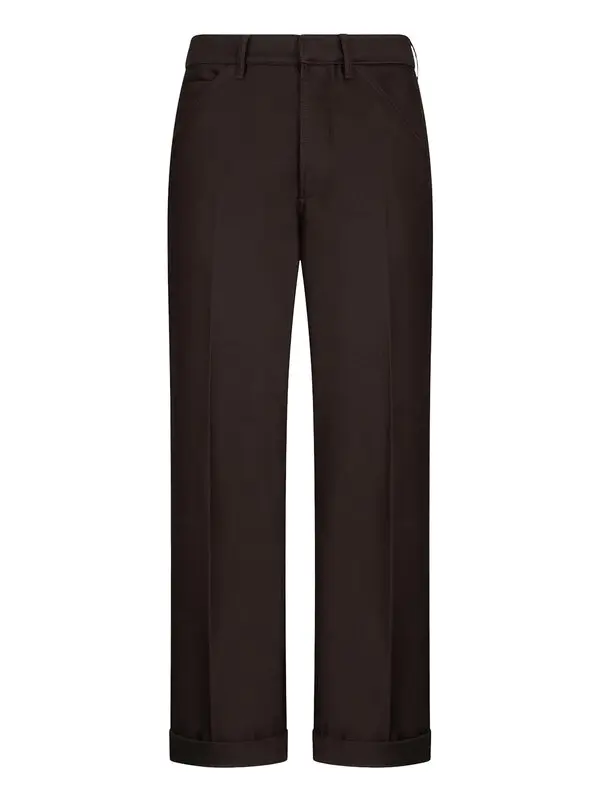 TOM FORD Cotton Carpenter Trousers - Brown
