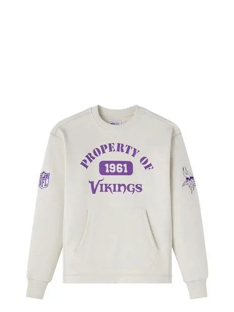 OVO X Nfl Minnesota Vikings Crewneck Sweatshirt - Gray