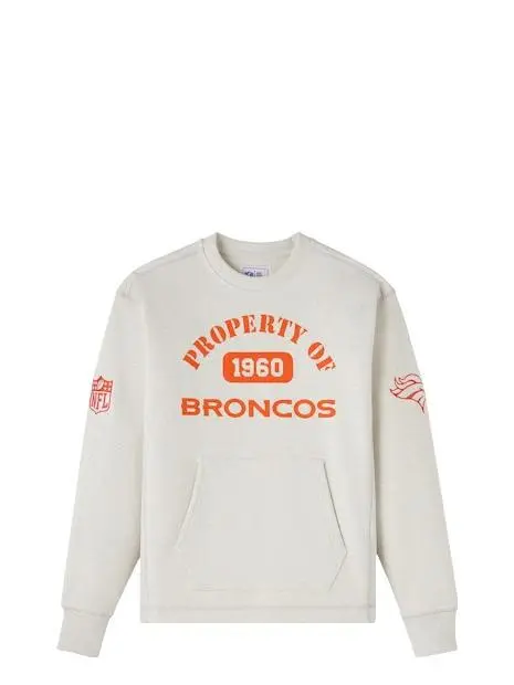 OVO X Nfl Denver Broncos Crewneck Sweatshirt - Gray