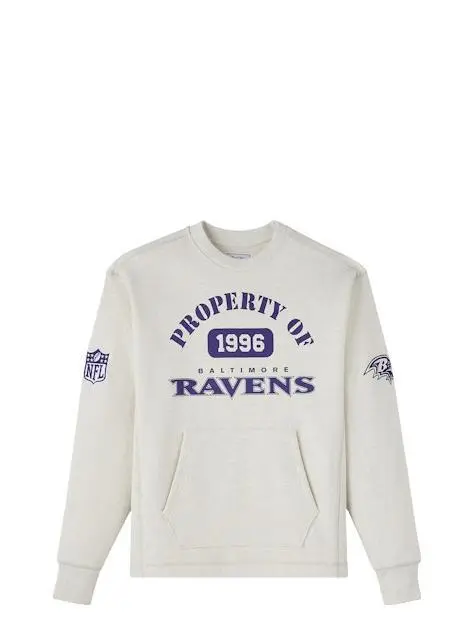 OVO X Nfl Baltimore Ravens Crewneck Sweatshirt - Gray