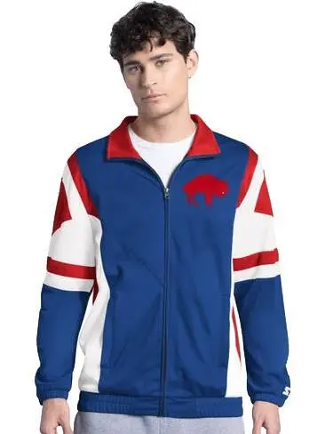 STARTER Buffalo Bills Contender Vintage Logo Track Jacket - Royal