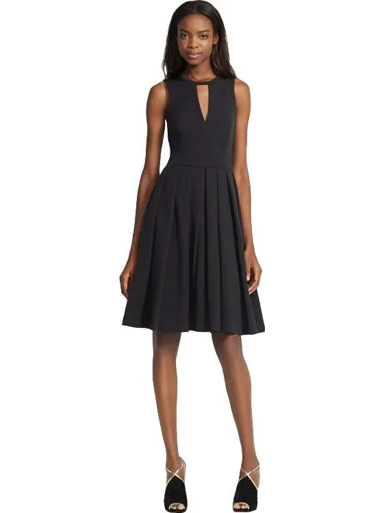 Tracy Reese Pleated Fit & Flare Dress - Black