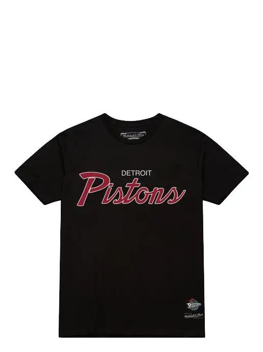 Mitchell & Ness Detroit Pistons Vintage Wordmark T-shirt - Black