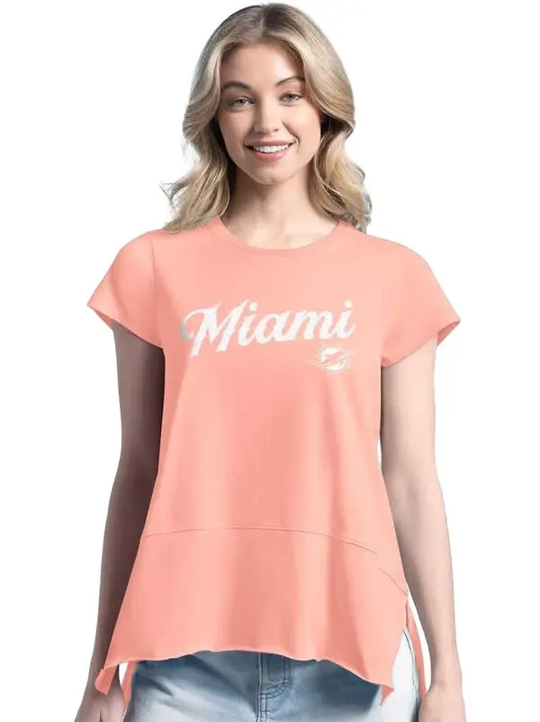 MARGARITAVILLE Miami Dolphins Gametime Is Paradise T-shirt - Pink