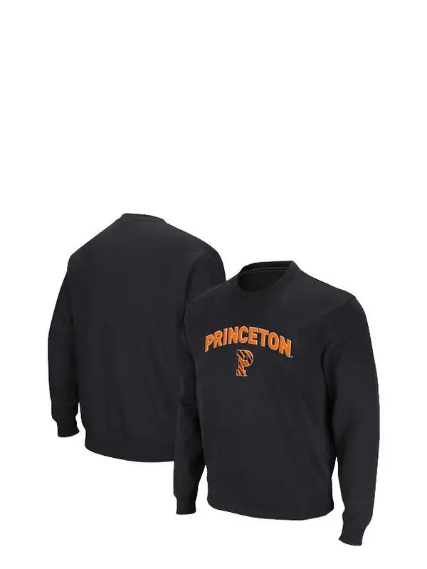 COLOSSEUM Princeton Tigers Arch & Logo Tackle Twill Pullover Sweatshirt - Black