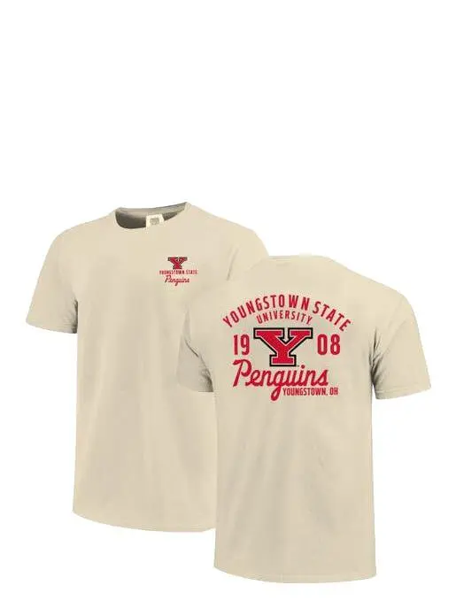 IMAGE ONE Youngstown State Penguins Comfort Colors Mascot Overlay T-shirt - Cream