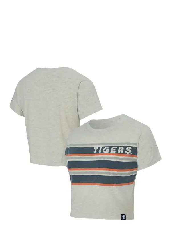 CONCEPTS SPORT Detroit Tigers Birch Cropped T-shirt - Cream