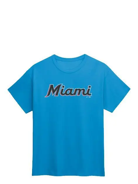 LOGO ATHLETIC Miami Marlins Wordmark T-shirt - Teal