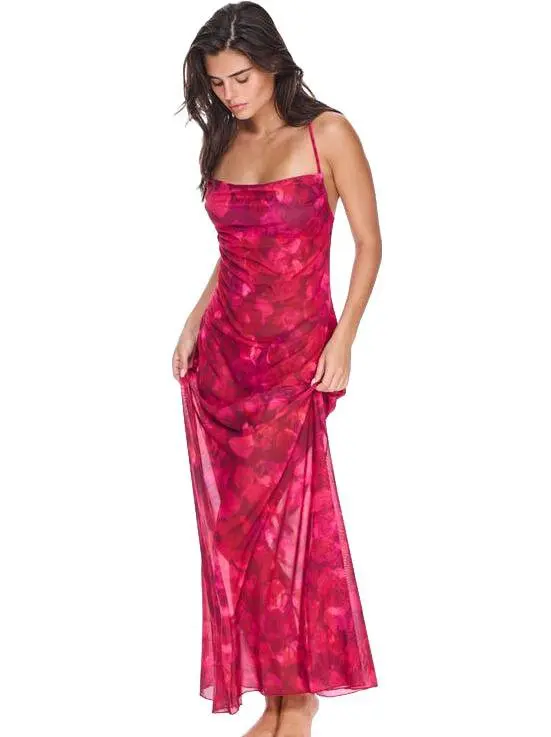 SUNKISSED Print Maxi Dress - Rouge