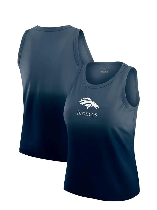 WEAR BY ERIN ANDREWS Denver Broncos Ombre Tank Top - Navy