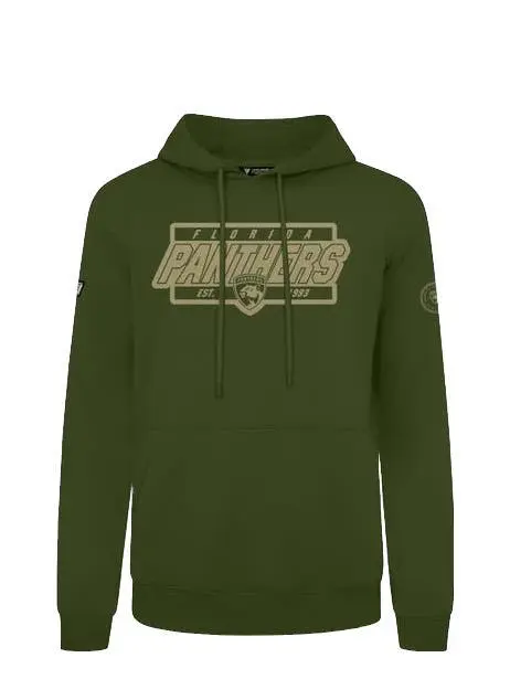 LEVELWEAR Florida Panthers Podium Pullover Hoodie - Olive