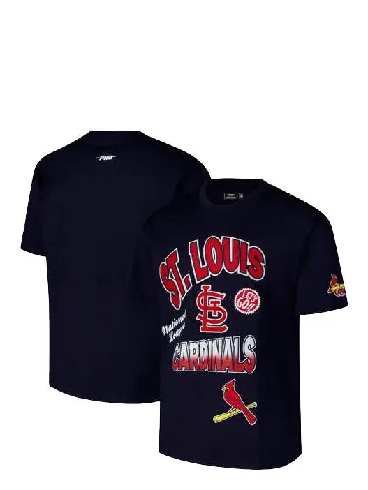 PRO STANDARD St. Louis Cardinals Turn It Up Dropped Shoulder T-shirt - Navy