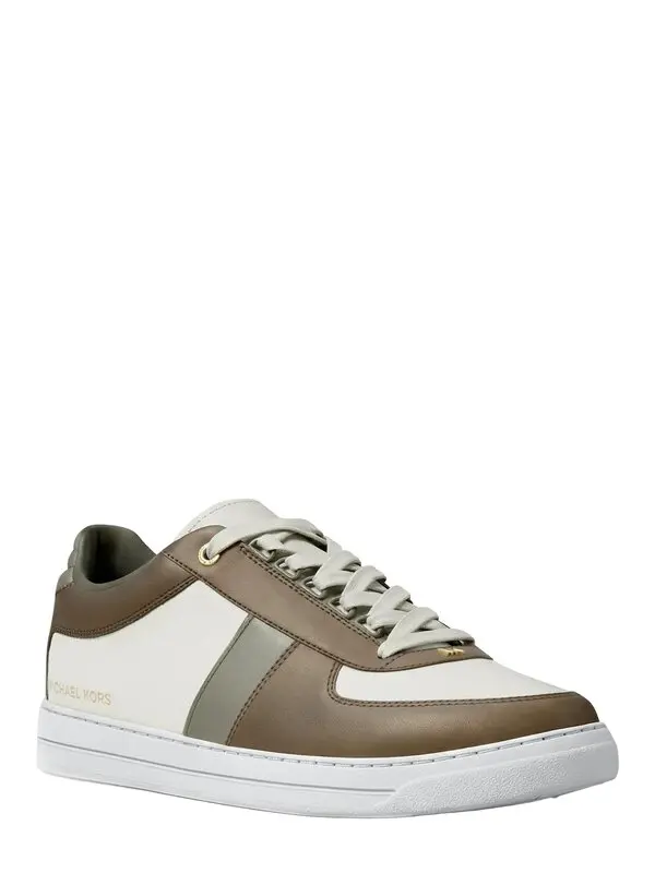 Michael Kors Brady Leather Color-block Sneakers - Brown