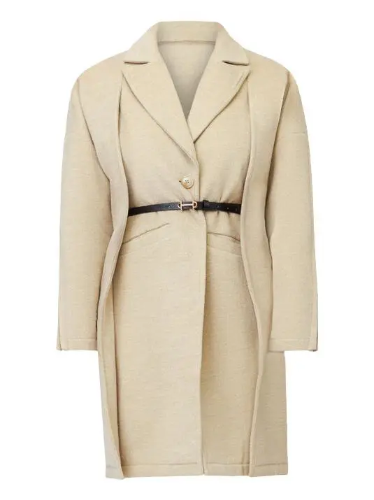 CHUKS COLLINS Wool Trench Coat - Neutral