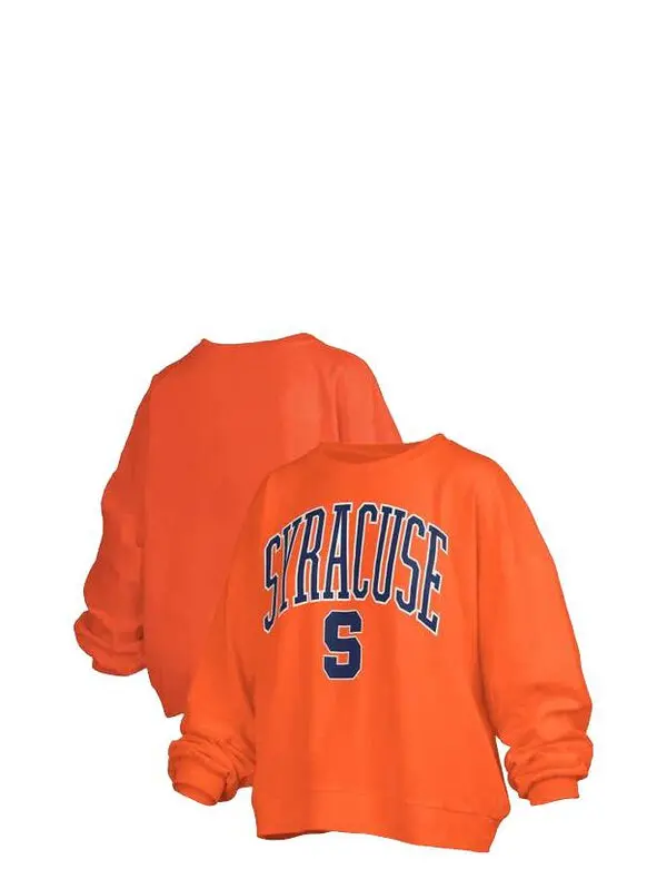 PRESSBOX Syracuse Janise Fleece Crewneck Sweatshirt - Orange