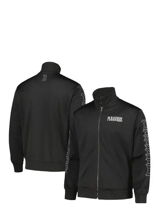 PLEASURES Boston Red Sox Full-zip Track Jacket - Black