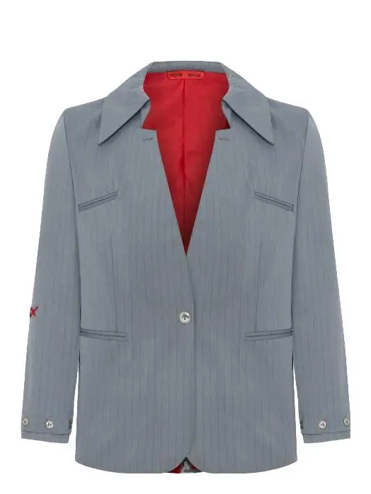PCFG Cotton Woven Blazer - Grey