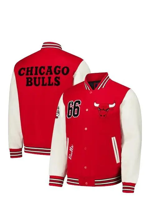 G-III SPORTS BY CARL BANKS Chicago Bulls Varsity Jacket - Red