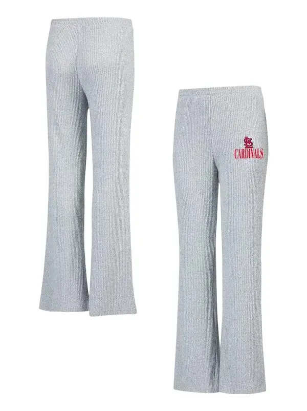 CONCEPTS SPORT St. Louis Cardinals Juniper Rib Knit Flare Sleep Pants - Gray