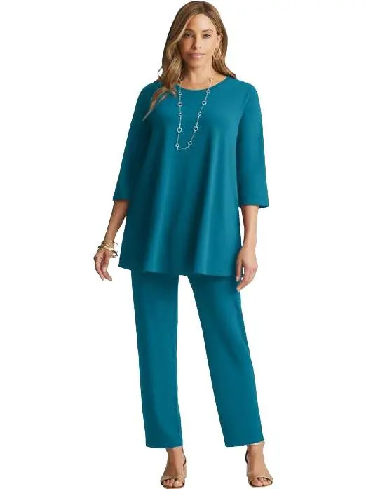 JESSICA LONDON Stretch Knit Two-piece Set - Deep Teal