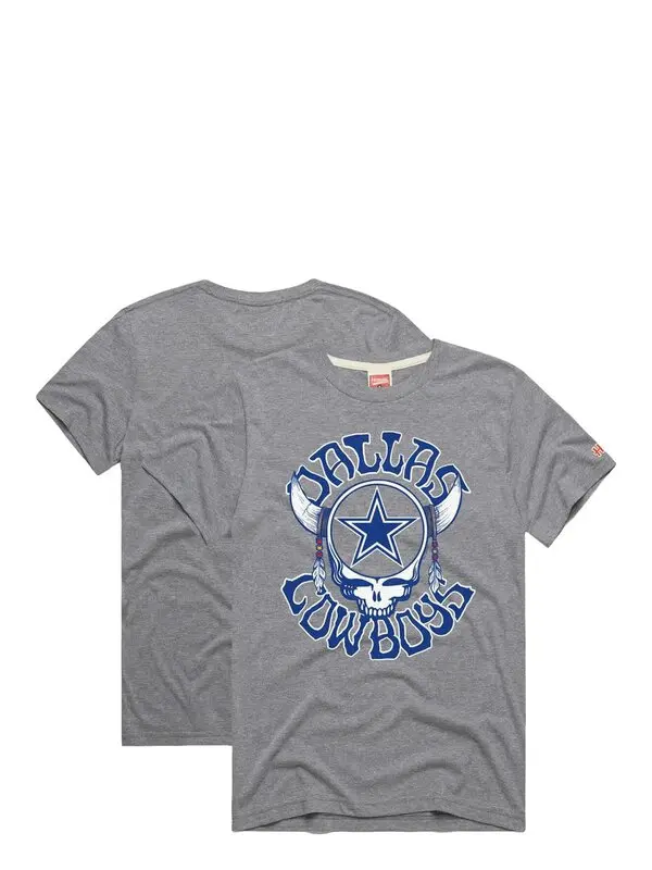 HOMAGE Dallas Cowboys Nfl X Grateful Dead Tri-blend T-shirt - Gray