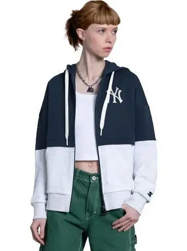 STARTER New York Yankees Wishbone Full-zip Hoodie - Navy