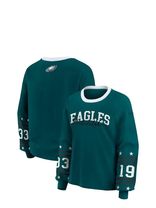 WEAR BY ERIN ANDREWS Philadelphia Eagles Sport Long-sleeve T-shirt - Green