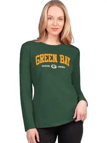 G-III 4HER BY CARL BANKS Bay Packers Long Sleeve T-shirt - Green